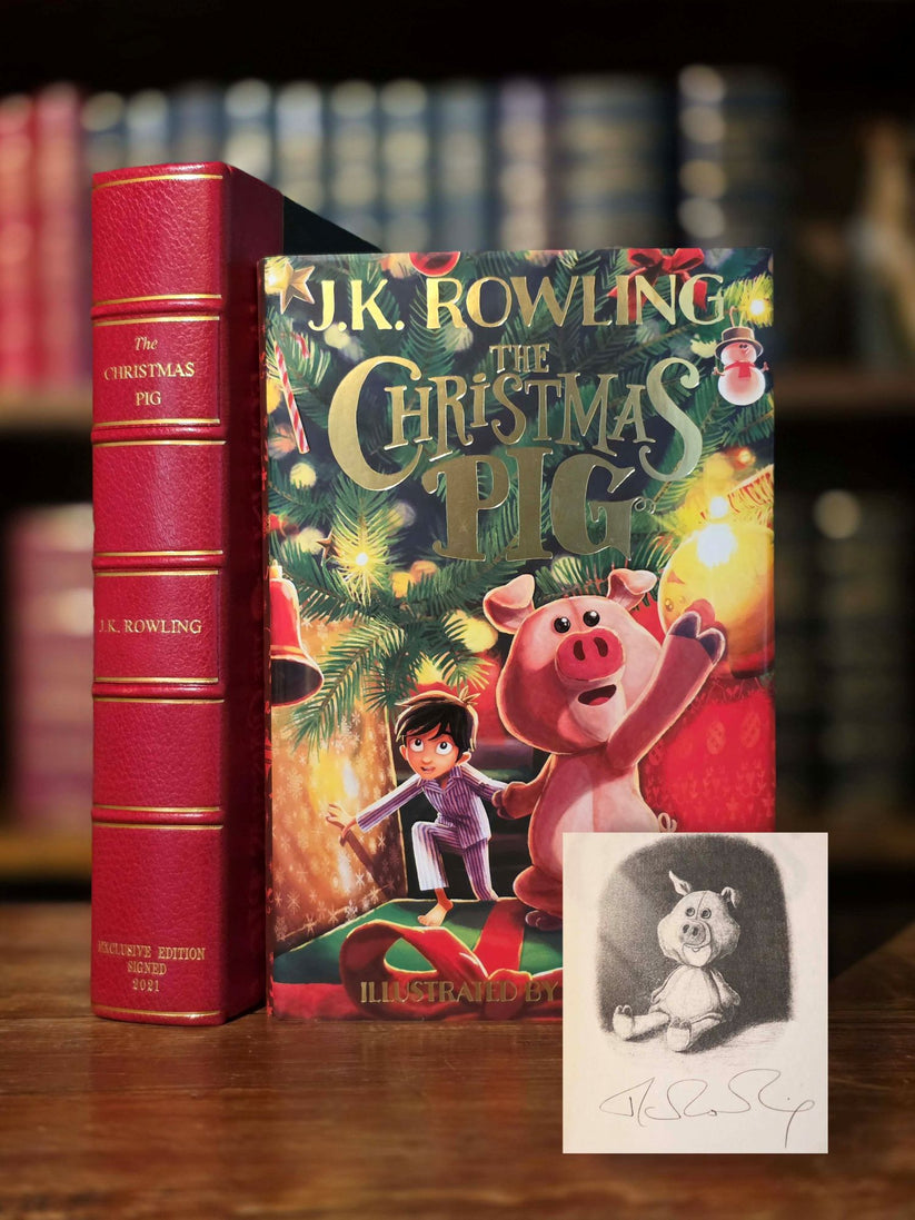 The Christmas Pig – Scarce copy, signed on a special printed leaf ...